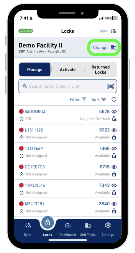 Assign or Edit a Lock